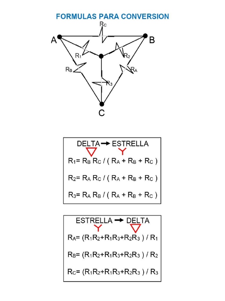 Formulas Delta Estrella Abc R | PDF