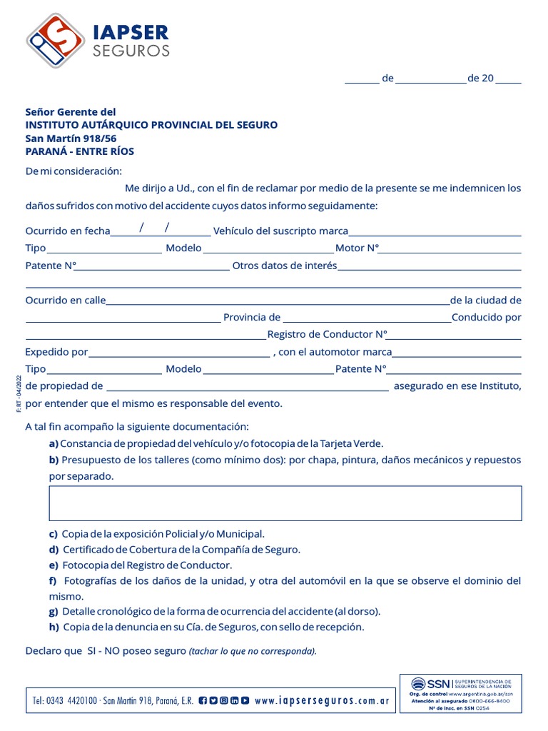 IS Formulario R7775 | PDF