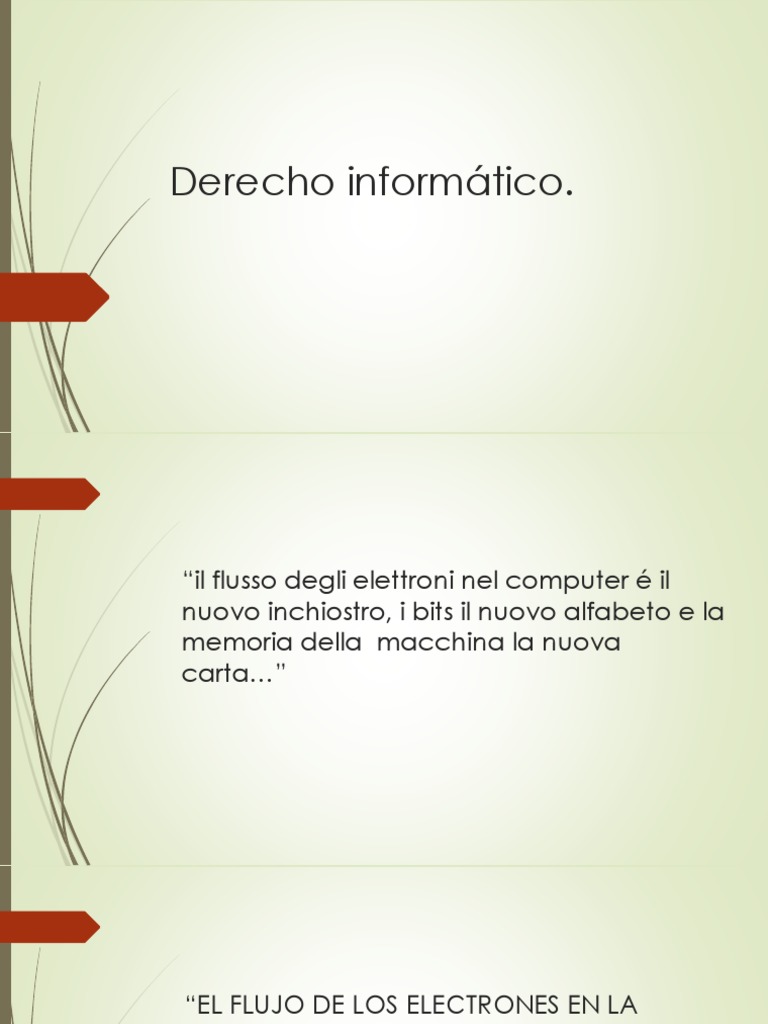 Derecho Informático y Documentos Electrónicos | PDF | Documento | Informática