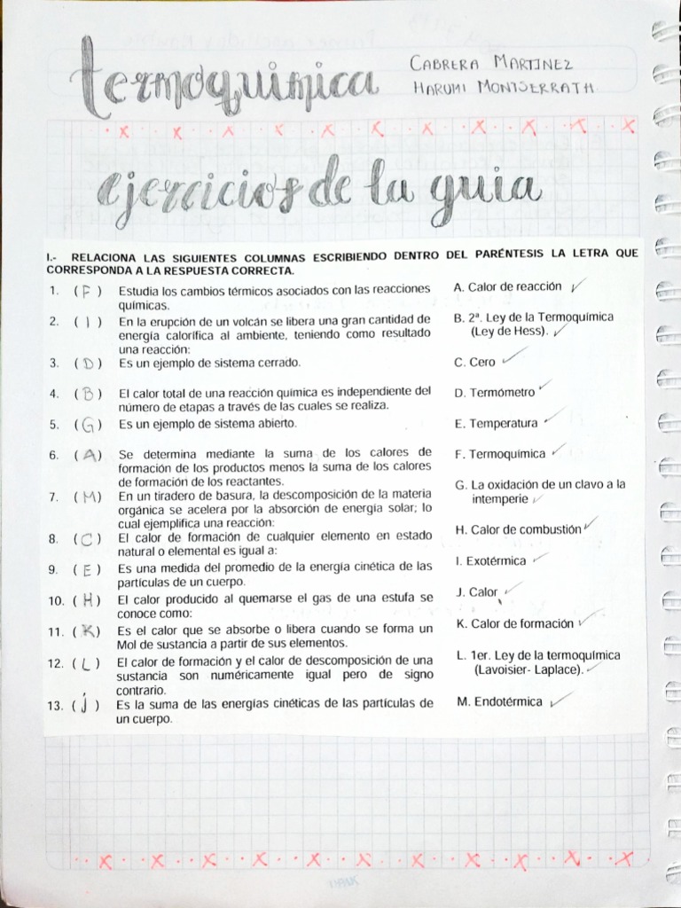 Termoquimica-Ejercicos de La Guía | PDF | Ciencia y matemáticas
