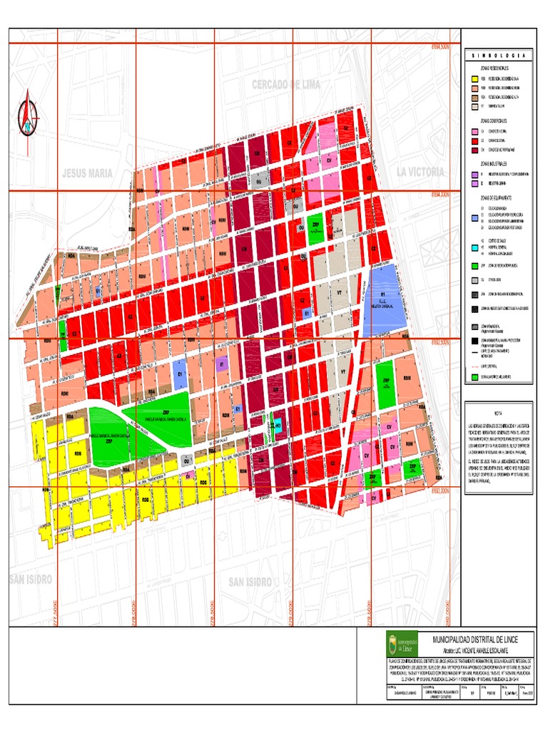 Plano de Zonificación Del Distrito de Lince | PDF