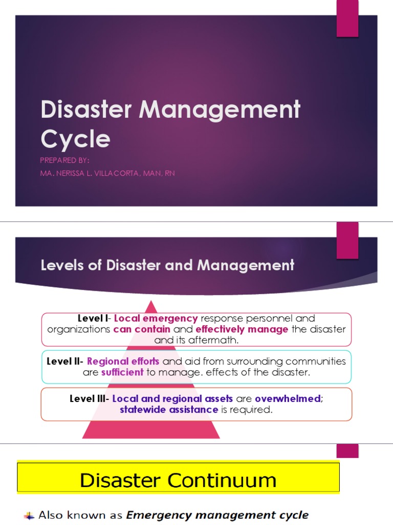 Disaster Management Cycle | PDF