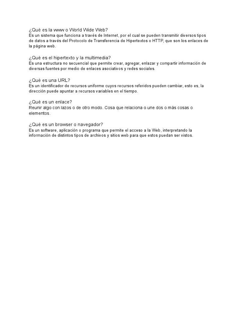 Definición de la World Wide Web | PDF | Informática | Tecnología