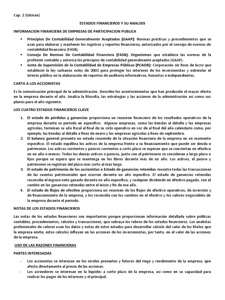 Cap. 2 Gitman | PDF | Compartir (Finanzas) | Contabilidad Cap. 2 Gitman | PDF | Compartir (Finanzas) | Contabilidad