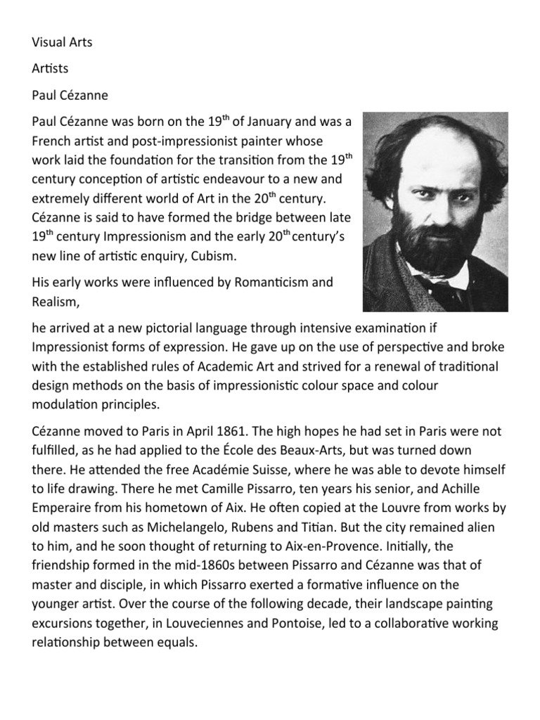Paul Cézanne: Pioneer of Modern Art | PDF | Paul Cézanne | Impressionism