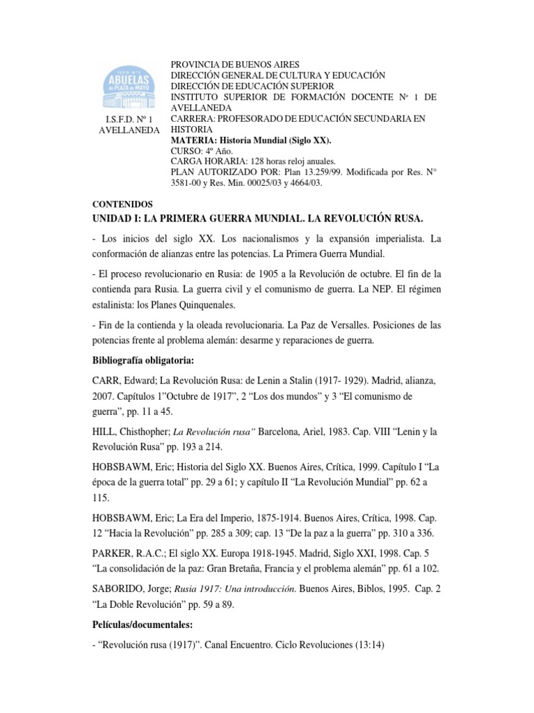 Programas Historia Cuarto Año 1 | PDF | Argentina | America latina