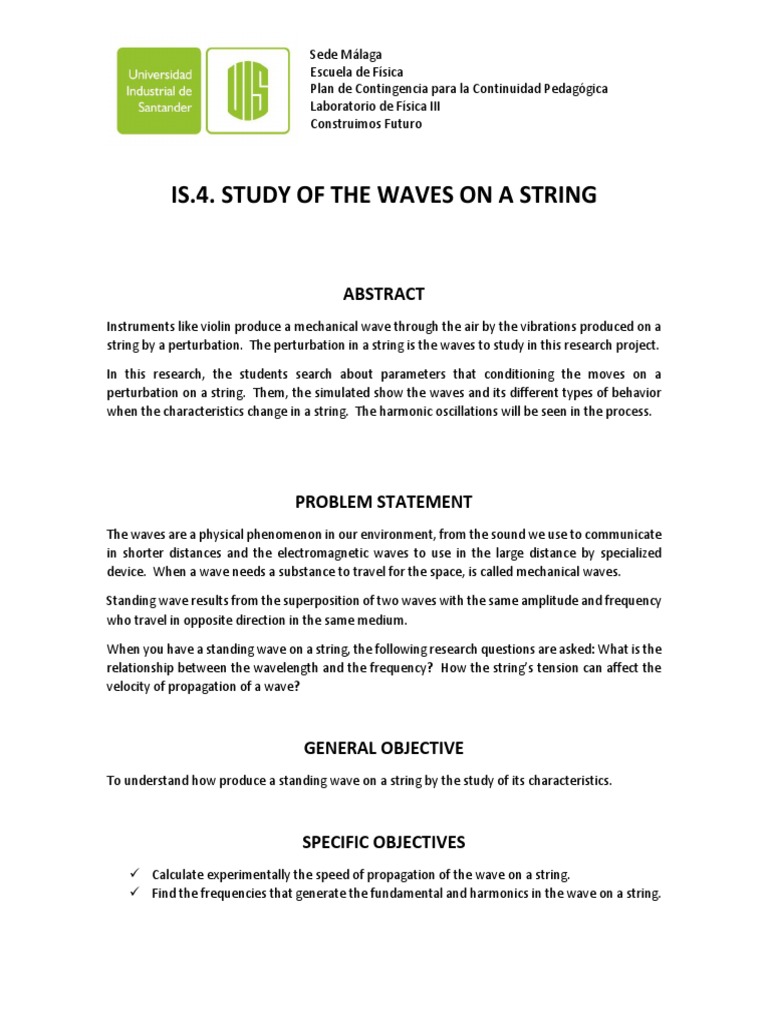 IS4. Wave String RG | PDF | Waves | Resonance