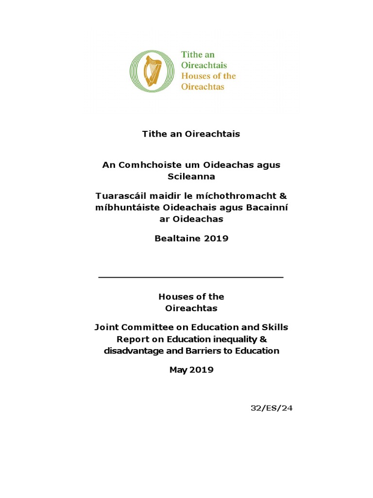 Report On Education Inequality Disadvantage and Barriers To Education ...