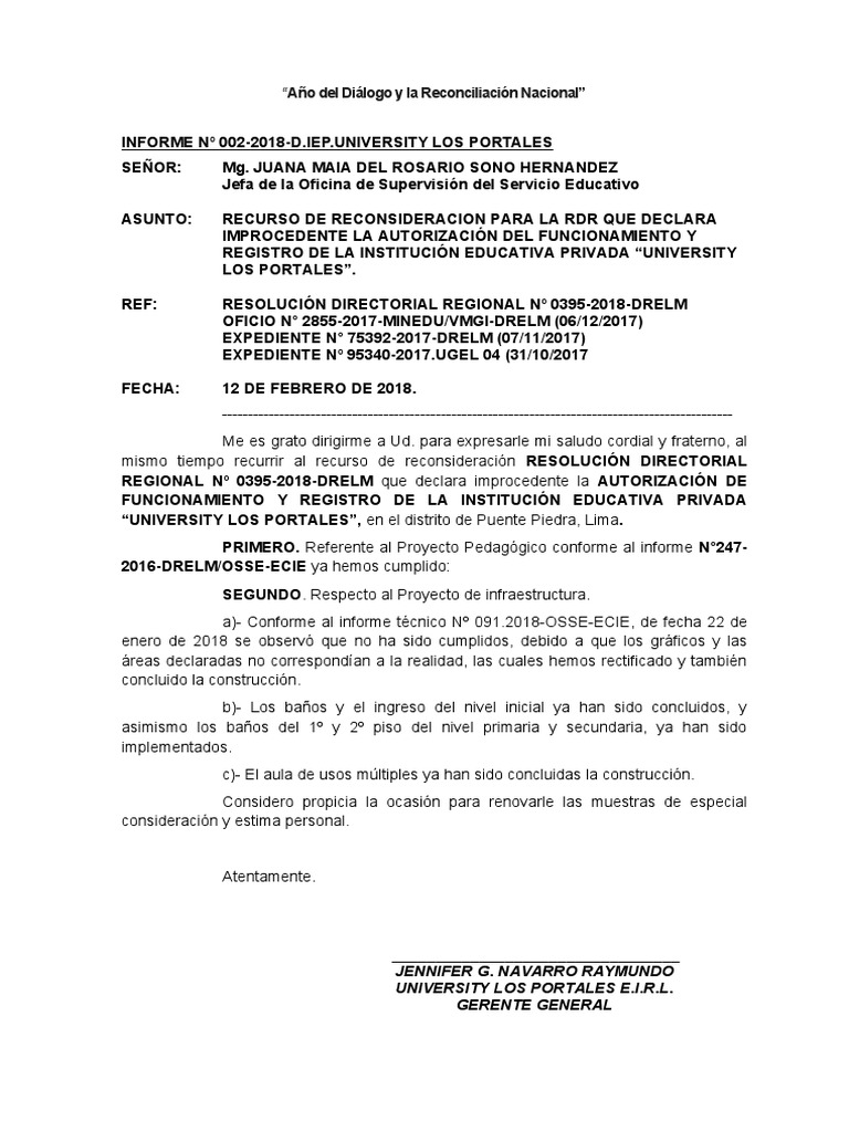 Recurso de Consideracion University | PDF