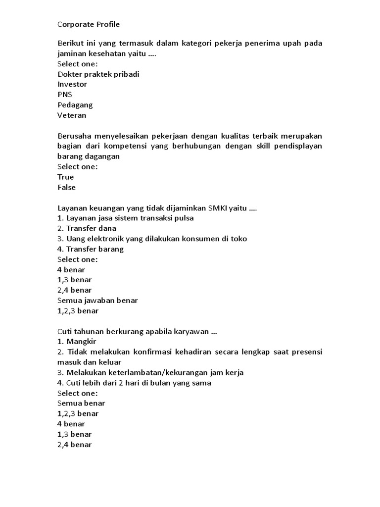 Simulasi FT Tas Crew | PDF