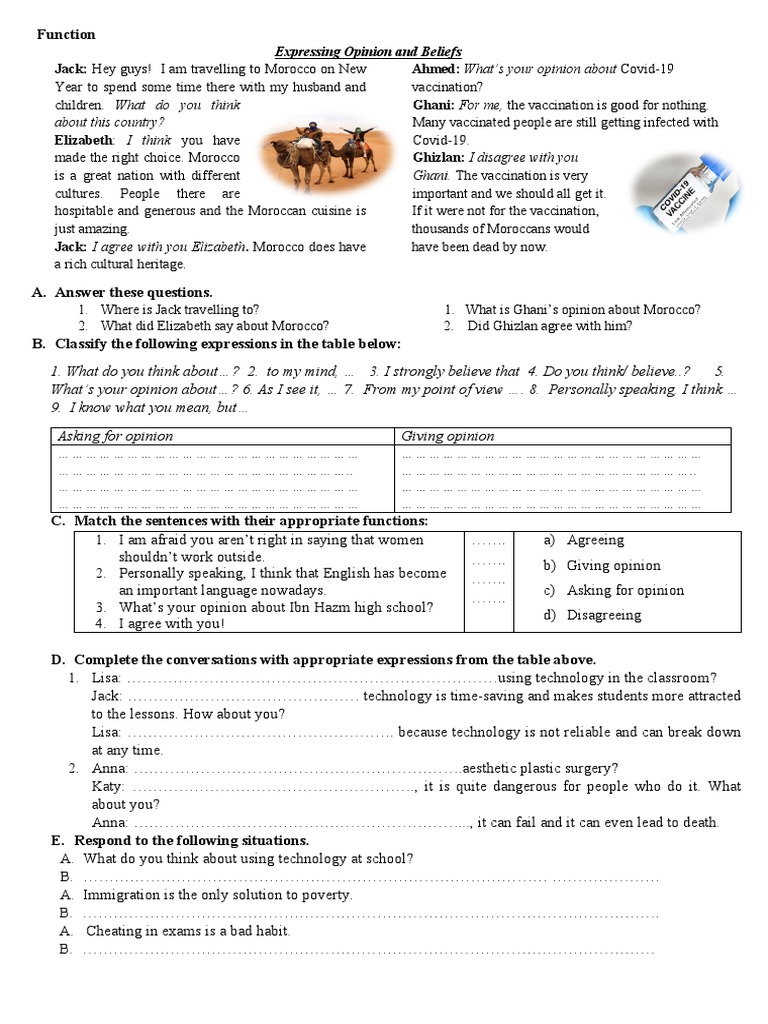 Expressing Opinion | PDF