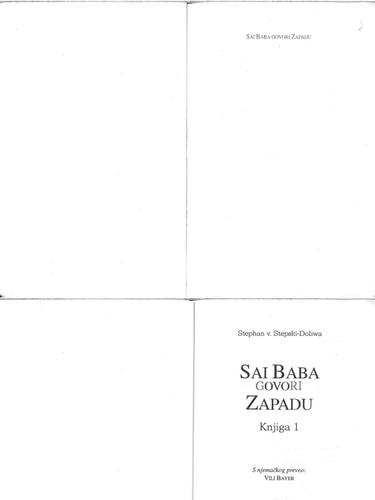 Sai Baba-Govori Zapadu | PDF