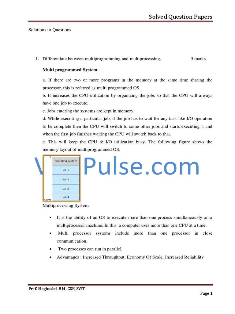 OS Solved Question Papers | PDF | Process (Computing) | Thread (Computing)