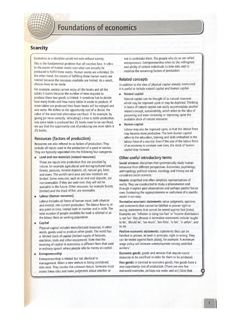 Foundations of Economics | PDF