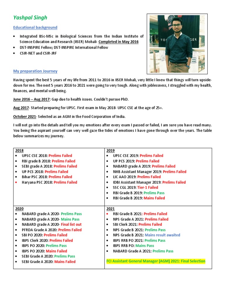 My Preparation Journey | PDF