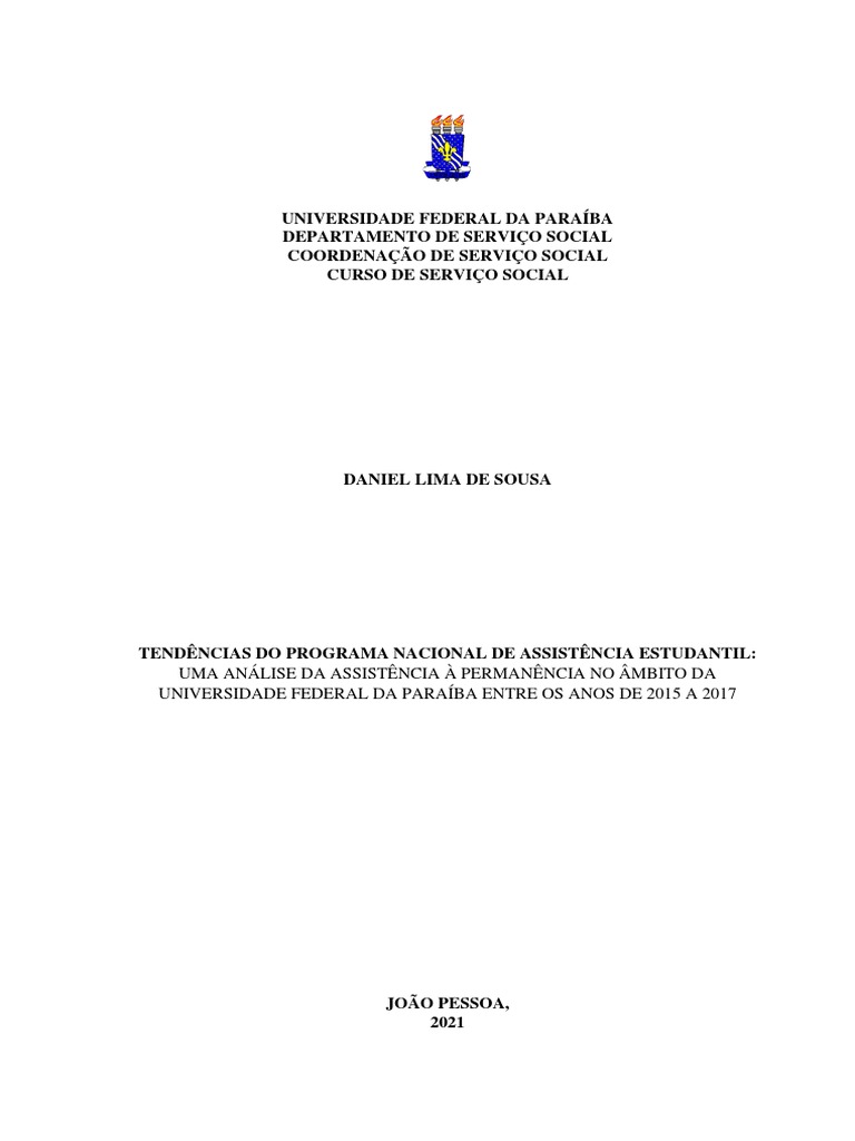 TCC Final - Daniel Ufpb Deposito | PDF | Brasil | Sociologia