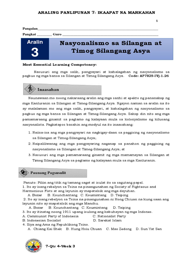 AP 7 Q4 Week 3 | PDF