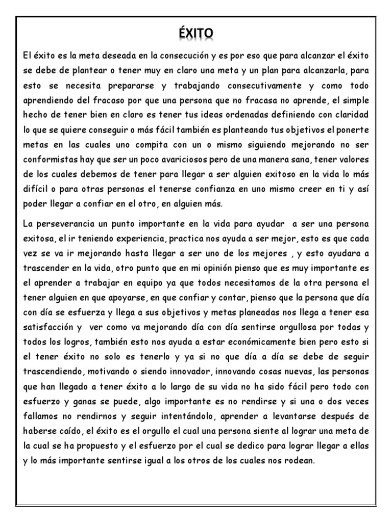 Claves para alcanzar el éxito personal | PDF | Relaciones personales ...