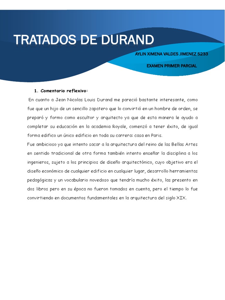 Tratados de Durand | PDF | Ciencias económicas | Diseño