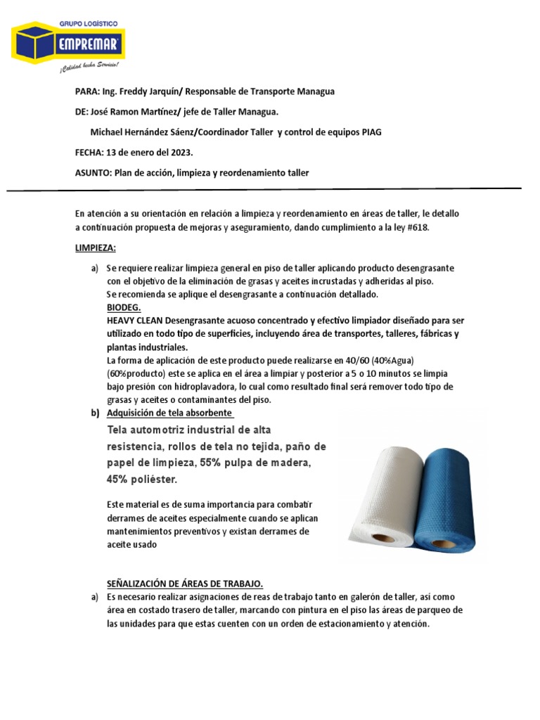 Plan de Accion | PDF | Sector secundario de la economía | Materiales