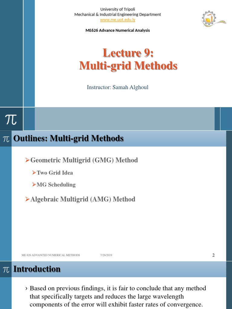 L08 - Multi-Grid Methods | Download Free PDF | Numerical Analysis ...