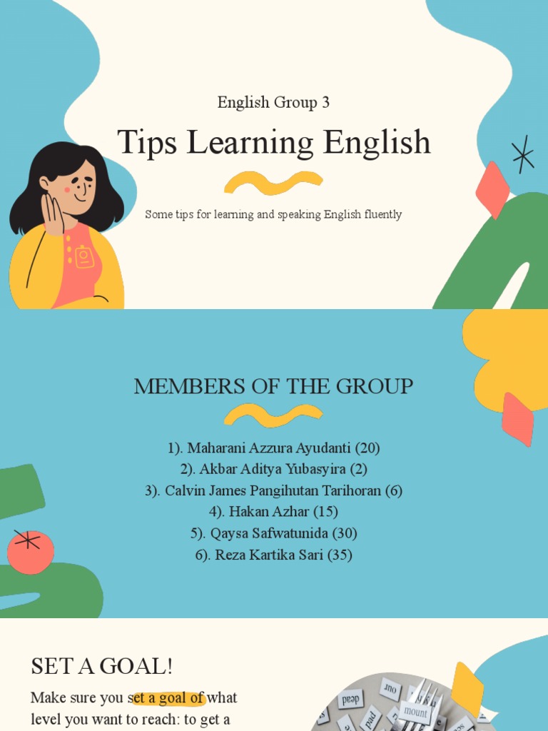 Tips Learning English - Group 3 | PDF | English Language | Vocabulary