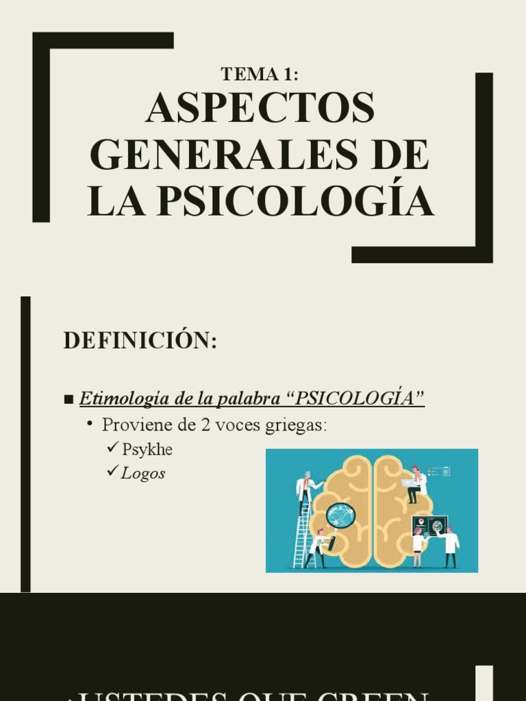 Aspectos Generales de La Psicologia | PDF