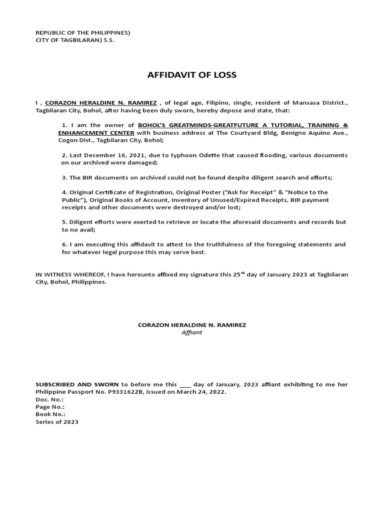 Books Of Accounts Submission To A Record
