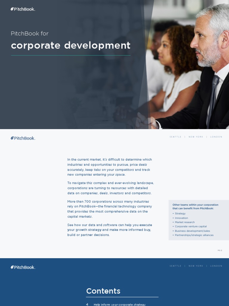 PitchBook For Corporate Development - Ebook | PDF | Valuation (Finance ...