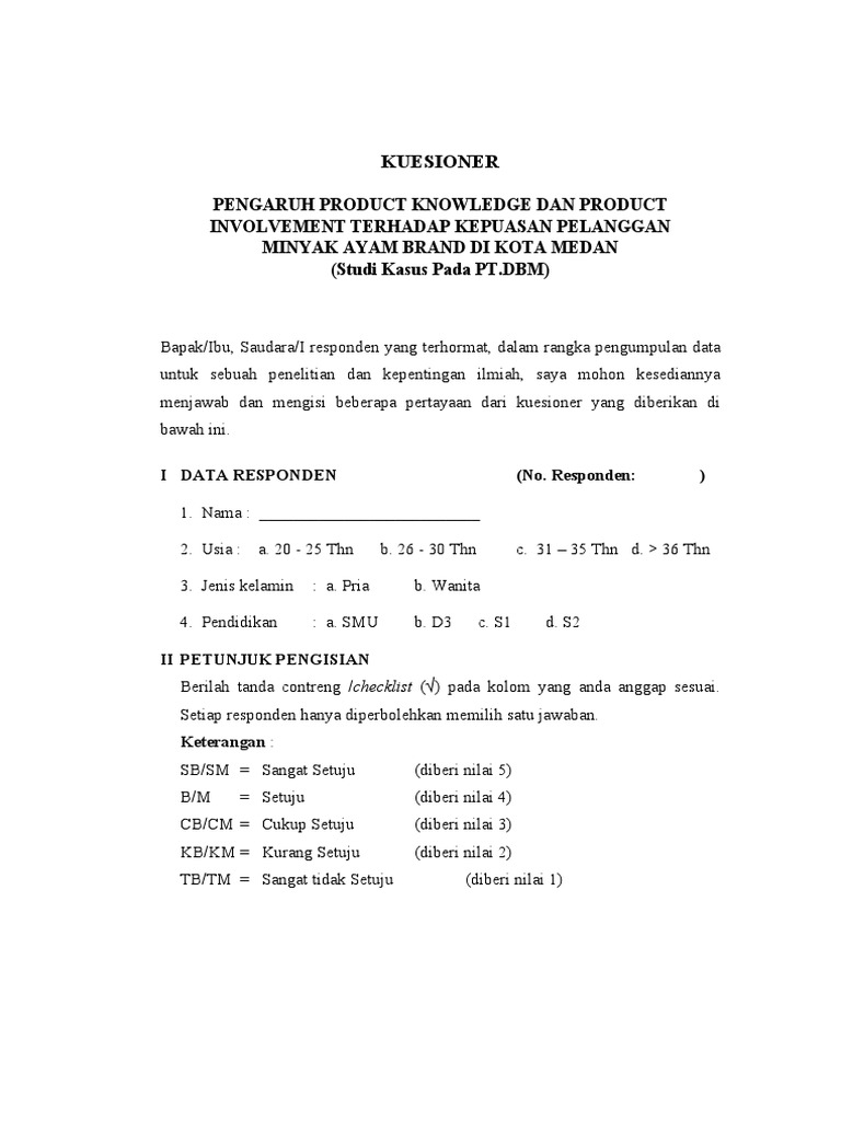 Kuesioner | PDF | Karier & Perkembangan | Pengembangan Diri