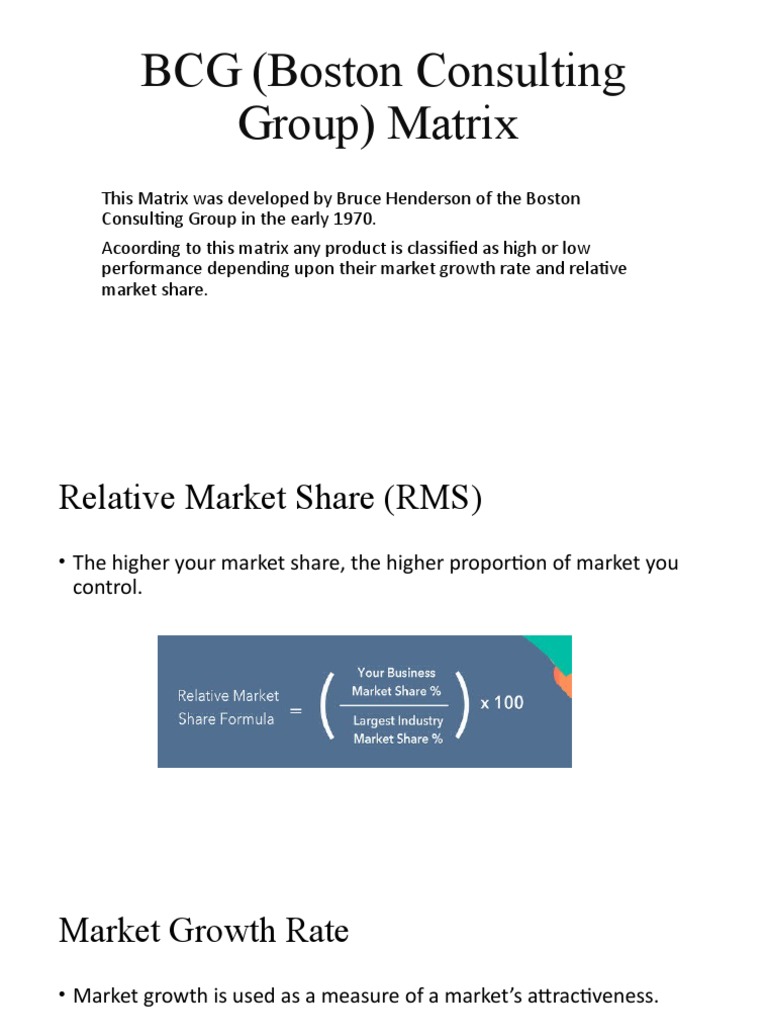 BCG (Boston Consulting Group) Matrix | PDF