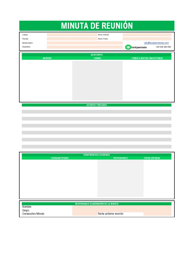 Minuta de Reunión | PDF