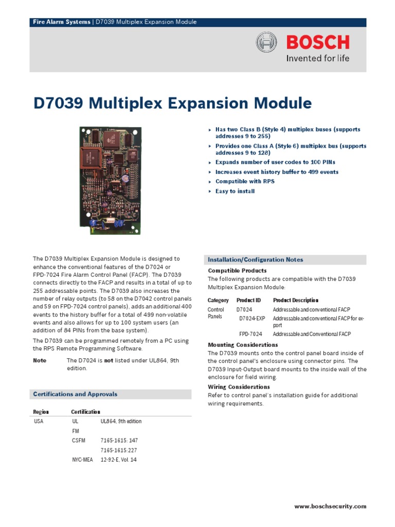D7039 DataSheet enUS T2711360267 | PDF | Electrical Wiring | Security Alarm