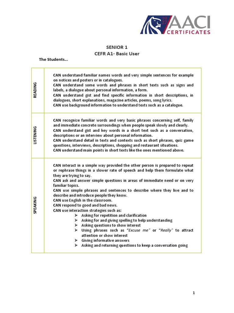 Senior 1 | PDF | Verb | Question