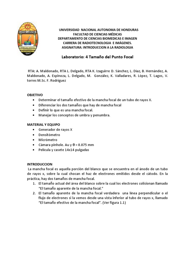 Manual Punto Focal | PDF | Rayo X | Tubo vacío