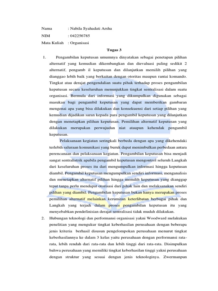 Tugas 3 - Organisasi | PDF | Bisnis | Komputer