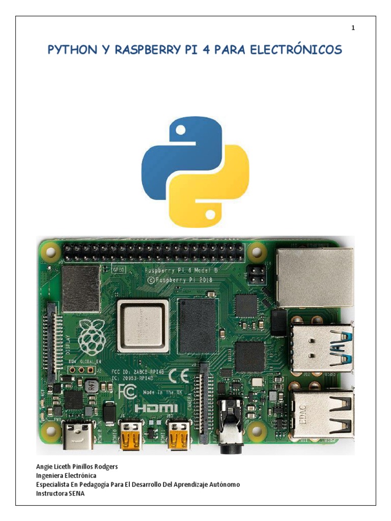 Python Y Raspberry Pi para Electrónicos PDF | PDF | Python (lenguaje de programación) | Lenguaje ...