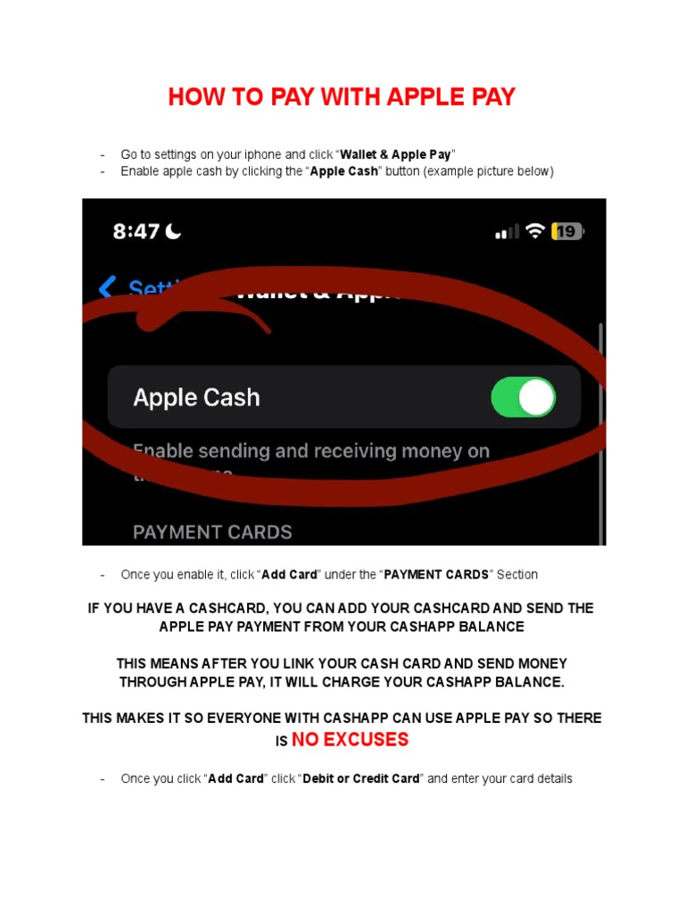 How To Send A Payment With Apple Pay | PDF