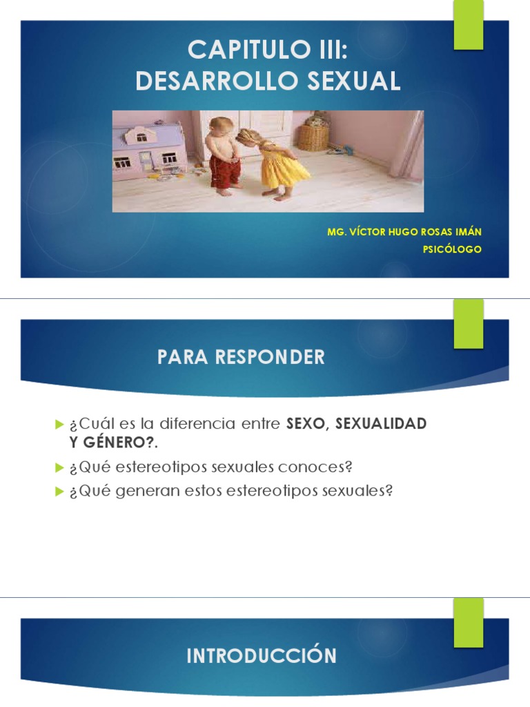 Capitulo III Desarrollo Sexual | PDF | Hombre | Sexo