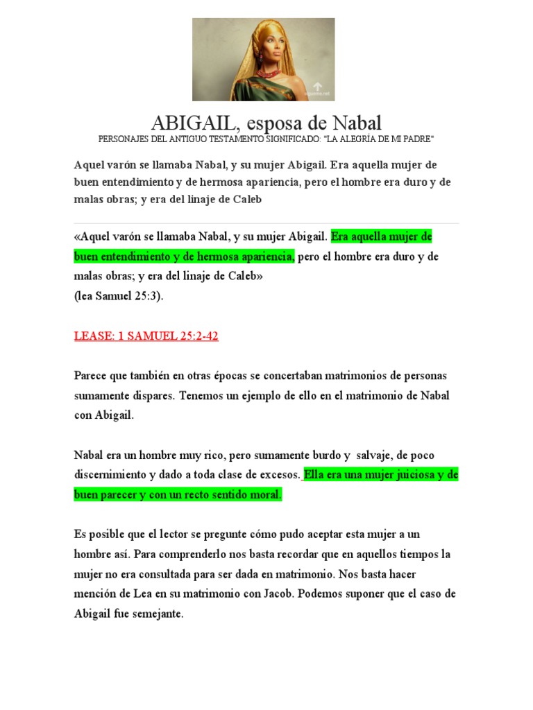 Abigail Predicas para Mujeres 1 | PDF | David