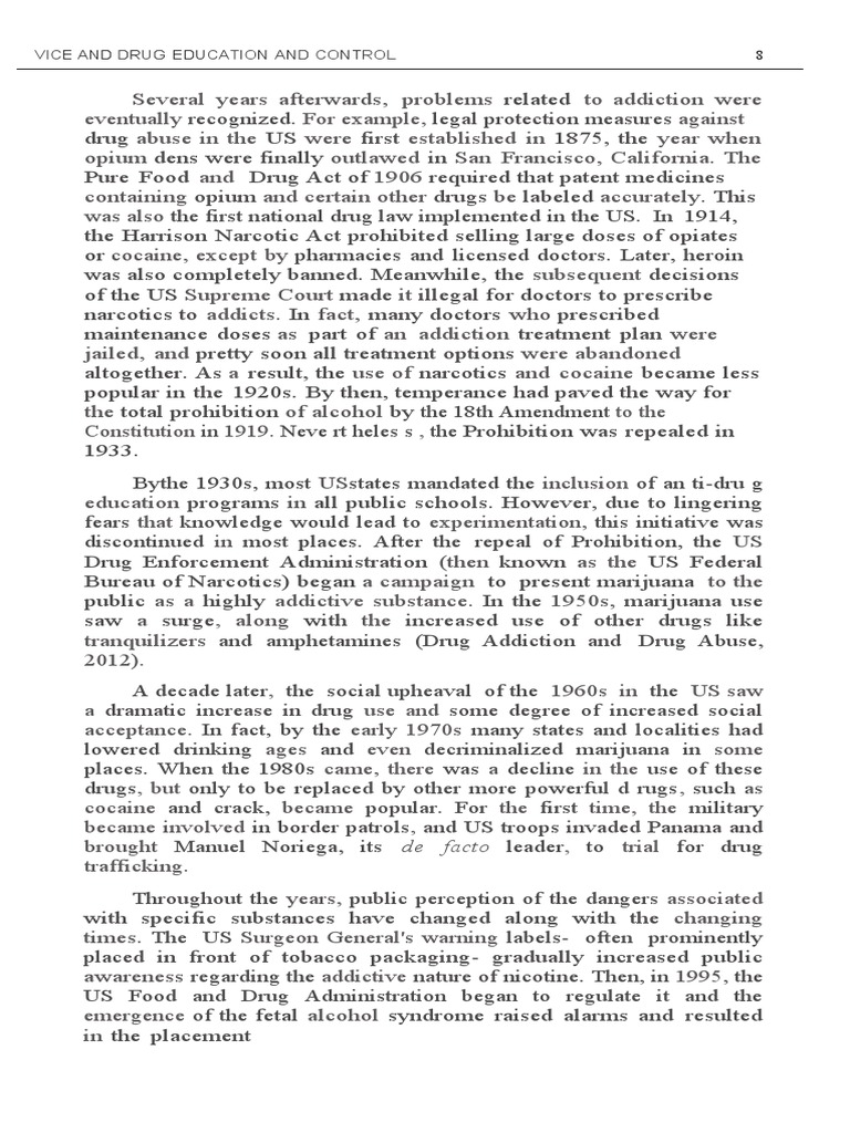 Understanding Vice and Drug Control | PDF | Controlled Substances Act ...
