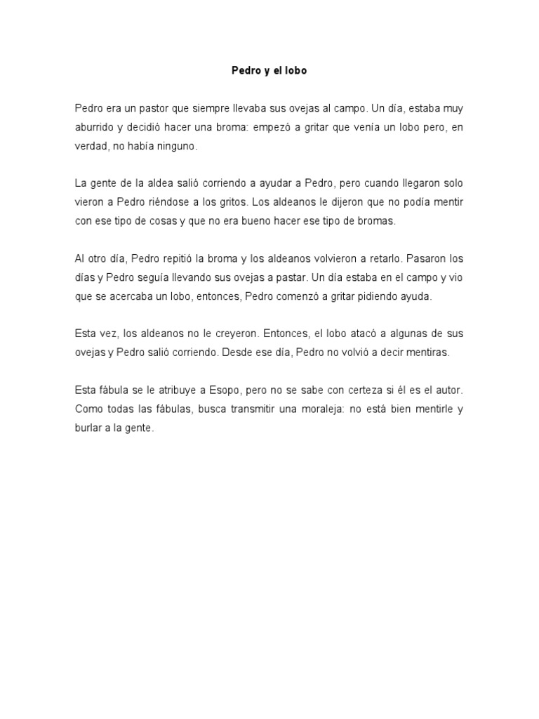 Pedro y El Lobo | PDF