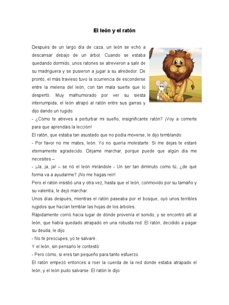 El León y El Ratón | PDF
