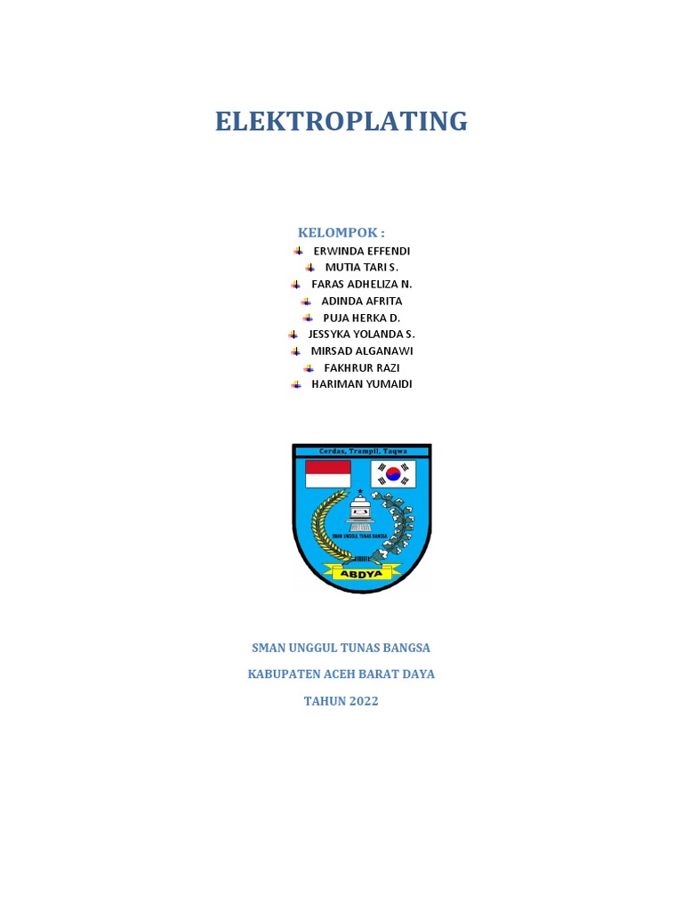 Proses dan Hasil Elektroplating Logam | PDF | Griya & Taman | Sains ...