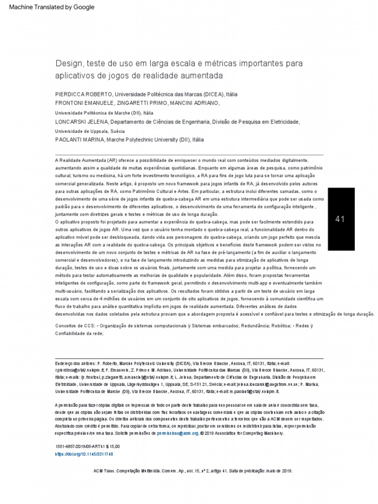 Design Large Scale Usage Testing And Important Metrics For Augmented