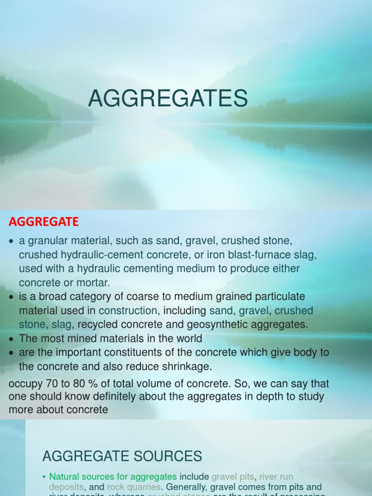 5 Aggregates | PDF | Concrete | Construction Aggregate