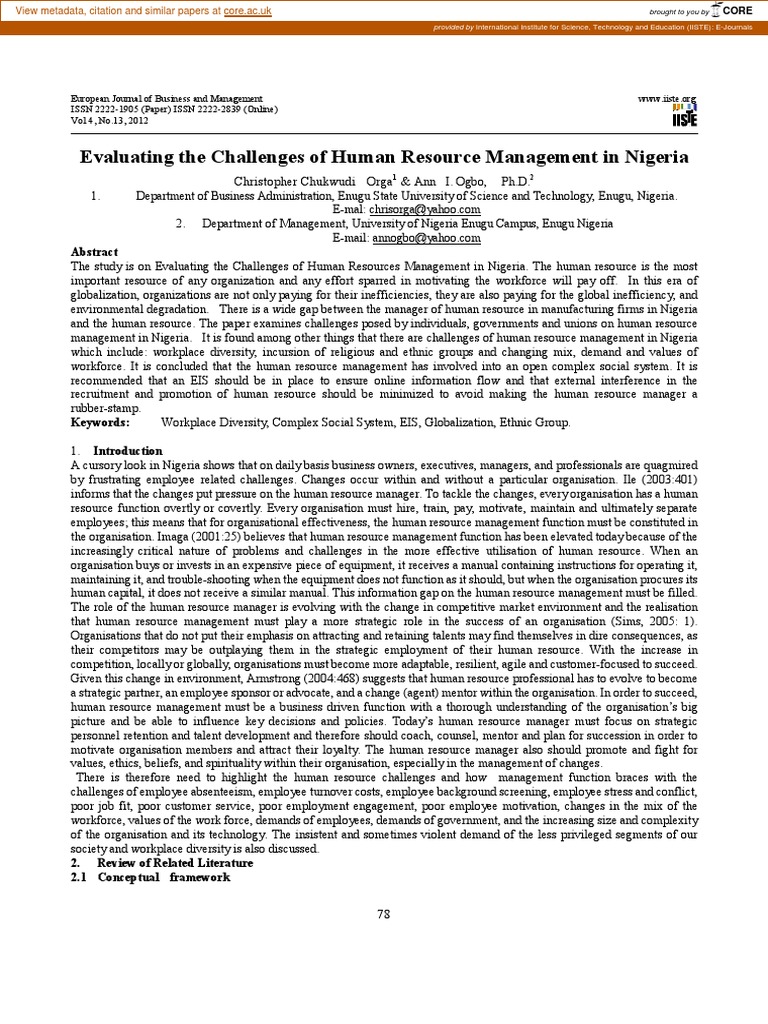 HRM Challenges 3 | PDF | Human Resource Management | Employment