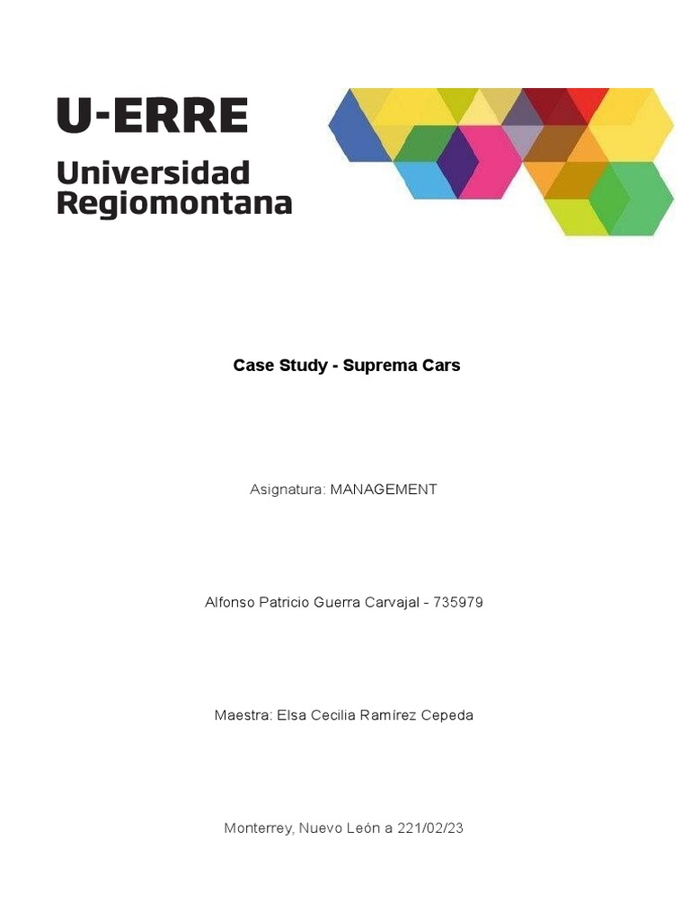 Case Study - Suprema Cars | PDF | Option (Finance) | Car