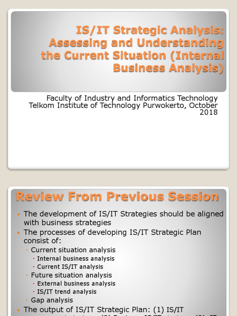 W 5 Is and IT Strategic Analysis Understanding Current Situation | PDF ...