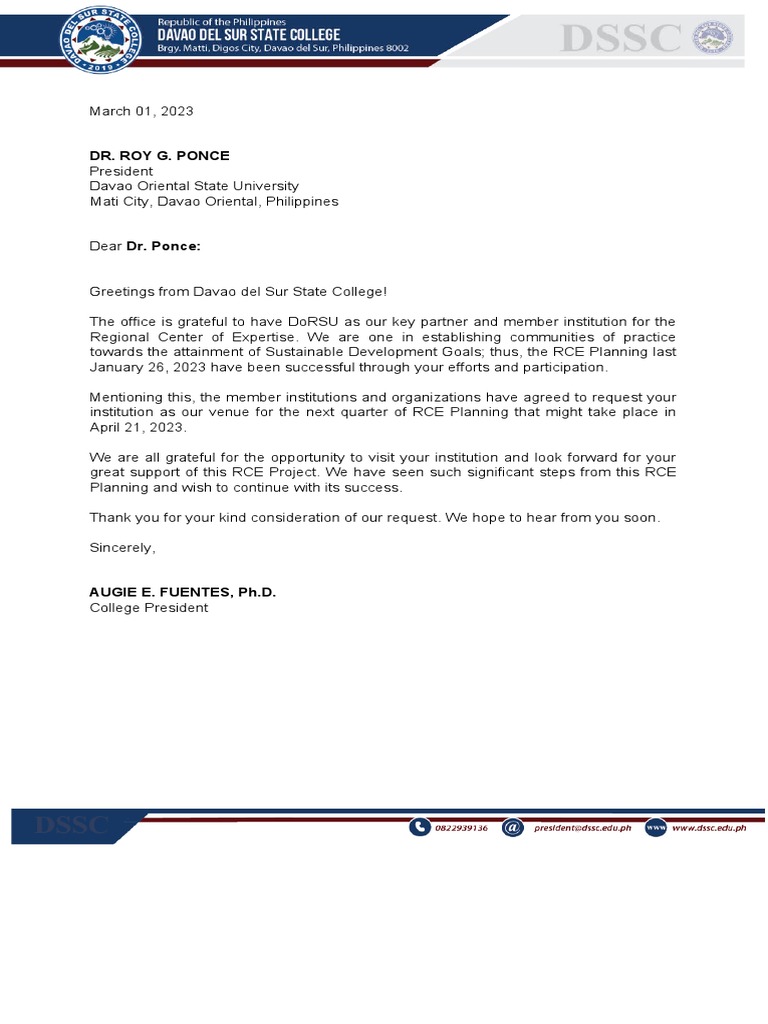 Letter To DoRSU | PDF | Career & Growth